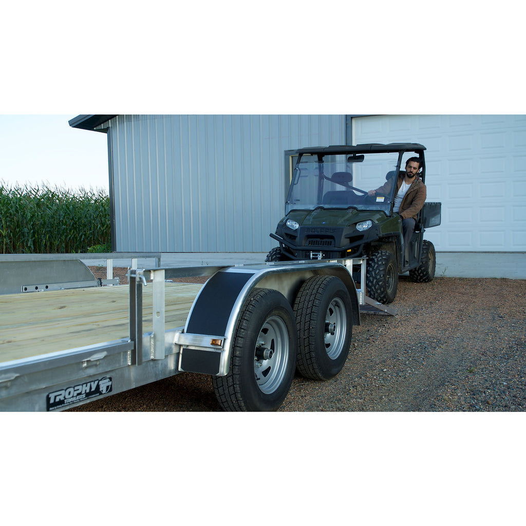 Trophy Trailer - TANDEM AXLE - OPEN SIDE - Aluminum Utility Trailer